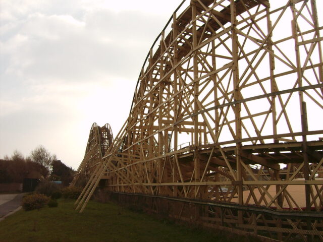 The Cyclone Roller Coaster at Southport Pleasureland