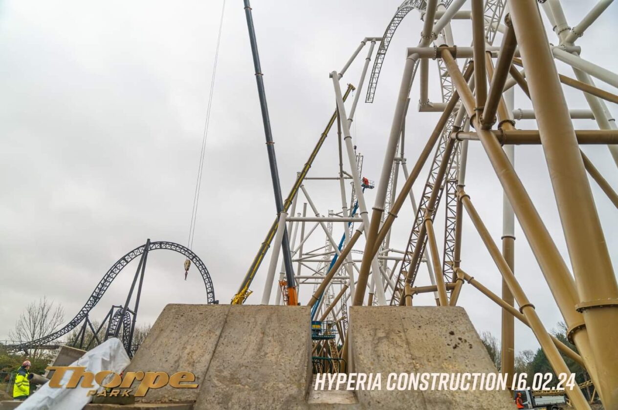 Construction Begins on the Extraordinary 236ft Tall Hyperia Lift Hill ...