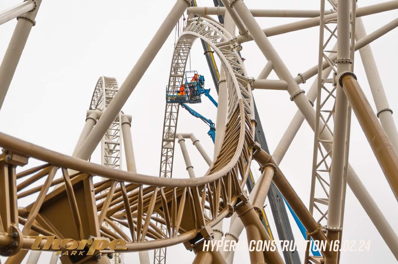 Construction Begins on the Extraordinary 236ft Tall Hyperia Lift Hill ...