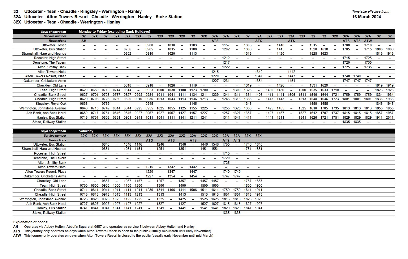 Plan Your Trip to Alton Towers with D&G Bus Timetables 2024