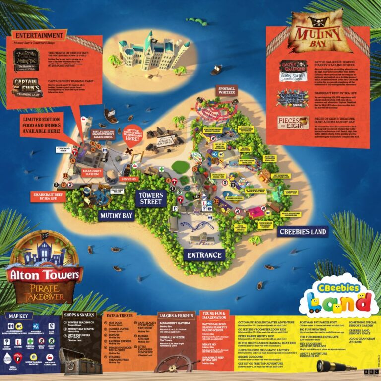 Alton Towers: 2025 Pirate Takeover map