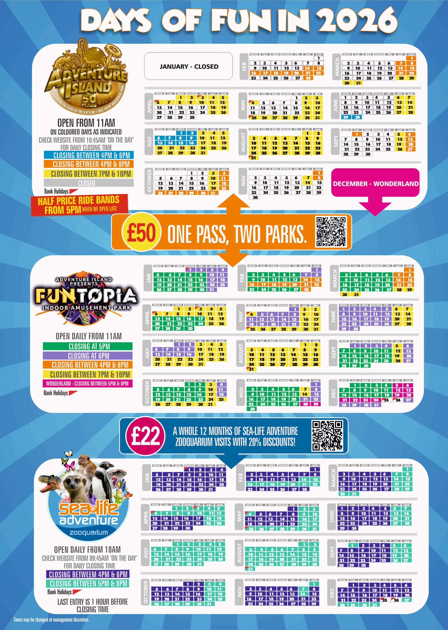 Adventure Island 2026 Opening Dates: Full Calendar Confirmed